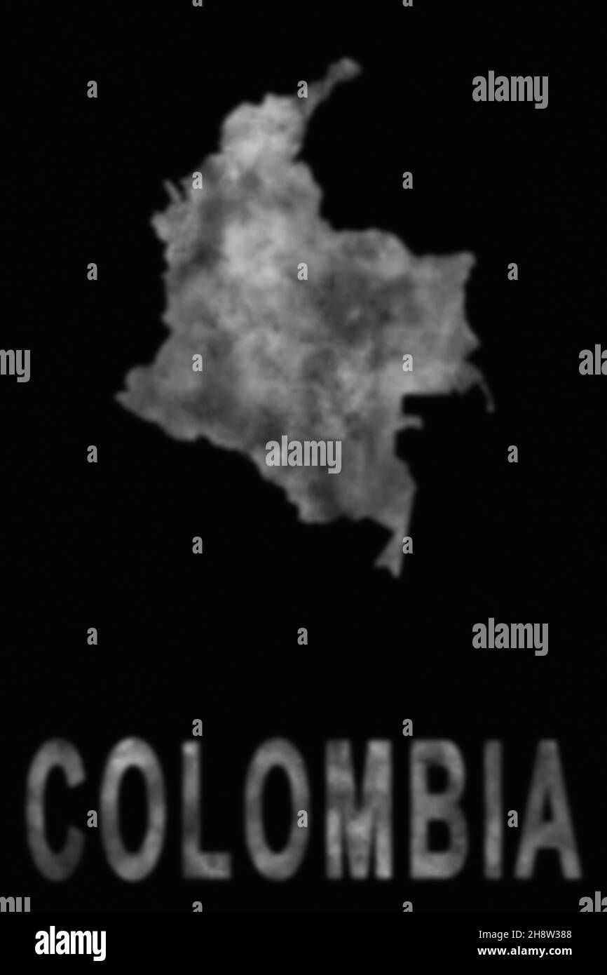 Map of Colombia made of smoke, Air pollution, ecology Stock Photo - Alamy