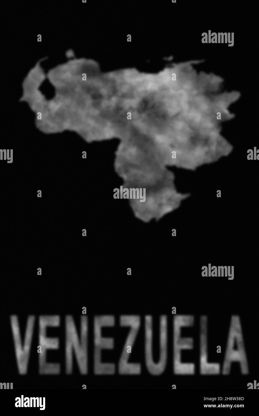 Map of Venezuela made of smoke, Air pollution, ecology Stock Photo - Alamy