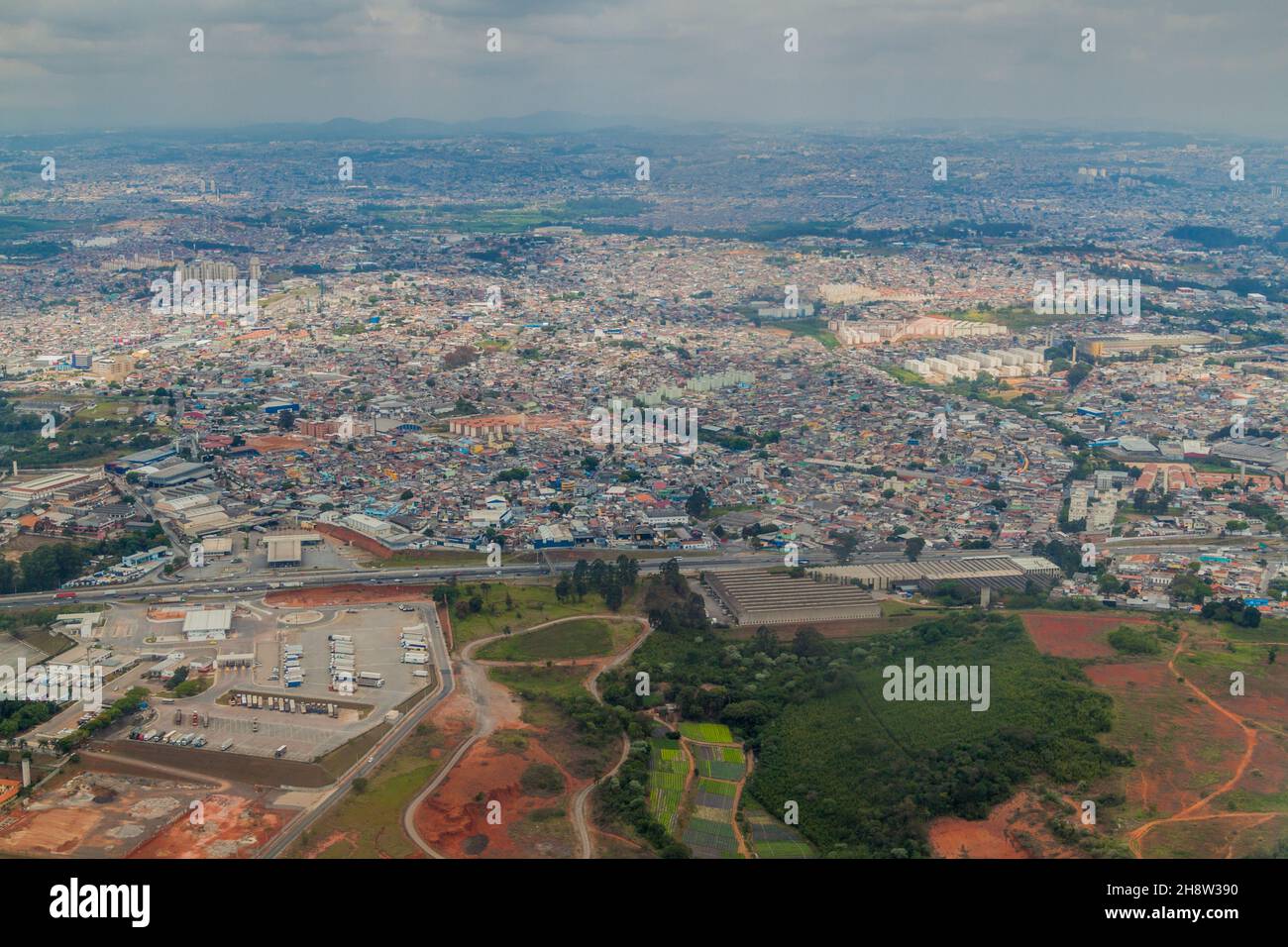 Aerial view of Sao Paulo suburbs, Brazil Stock Photo - Alamy