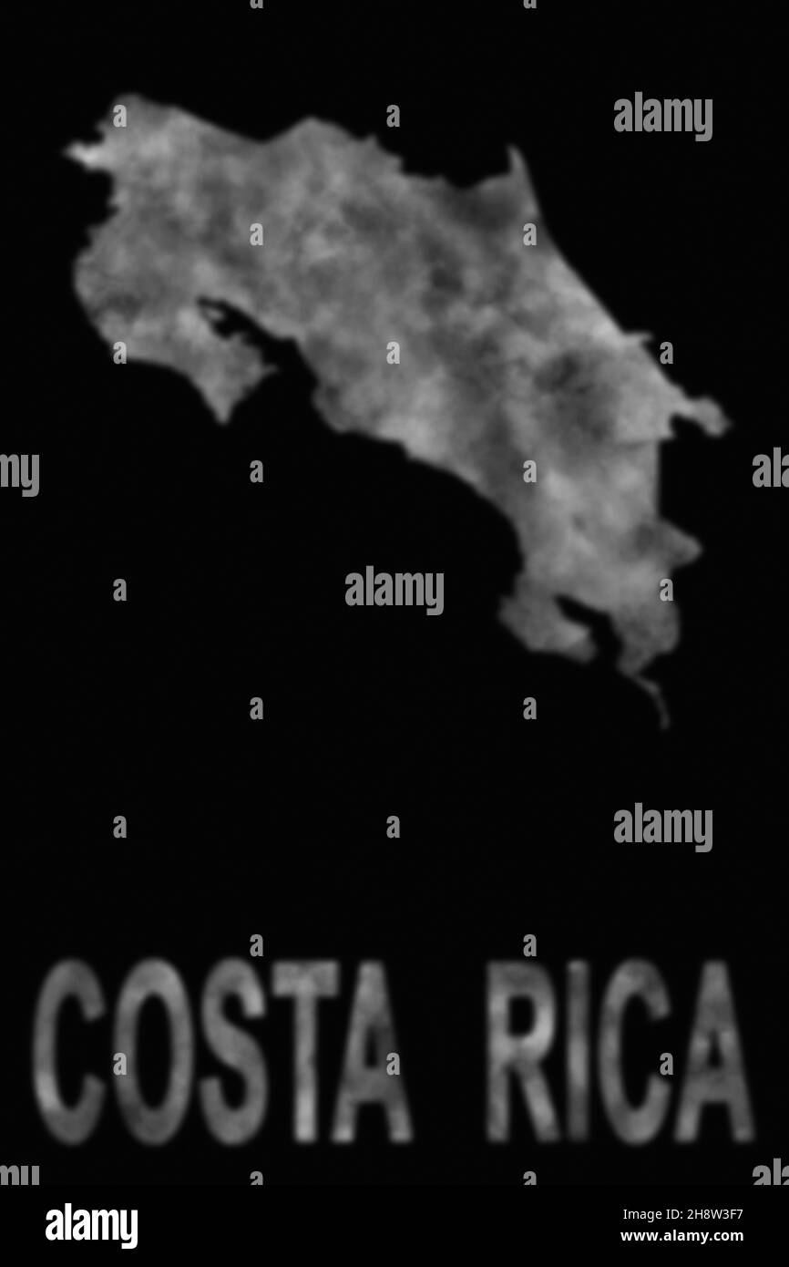 Map of Costa Rica made of smoke, Air pollution, ecology Stock Photo - Alamy