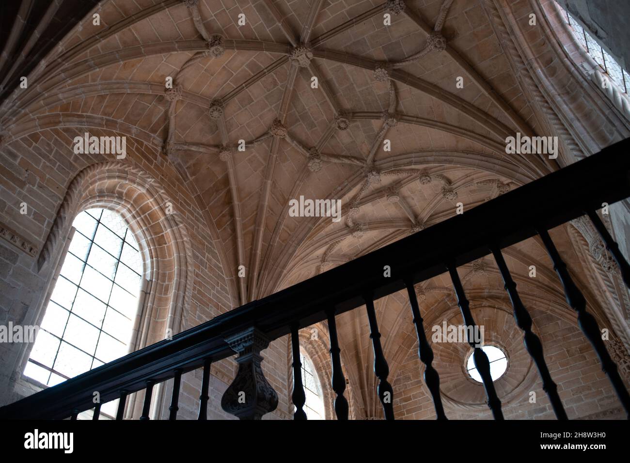 Architectural details of the roof of Convento de Cristo in Tomar ...