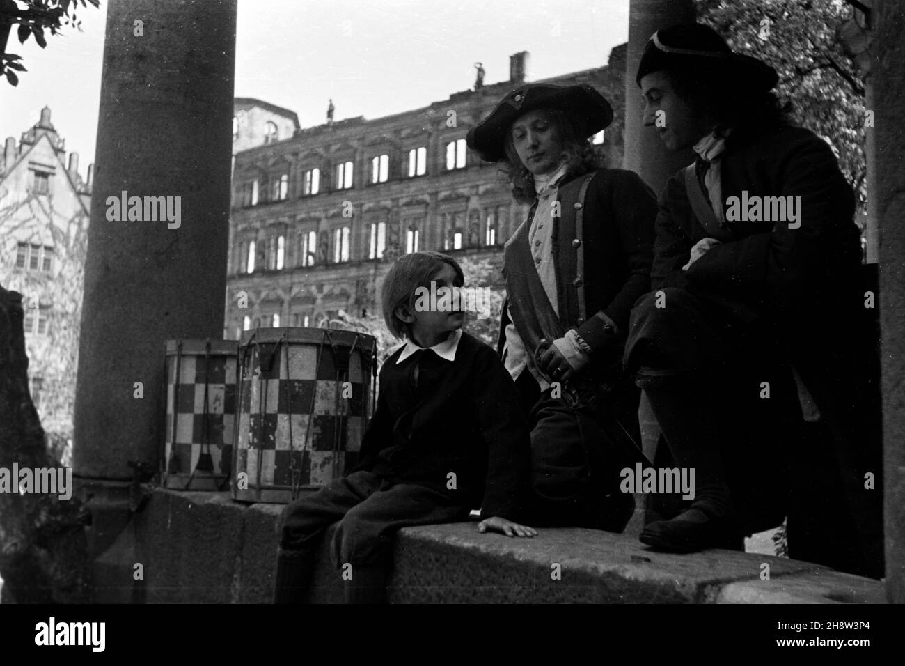 Schauspieler am Set für Liselotte von der Pfalz, Regie: Carl Froelich ...
