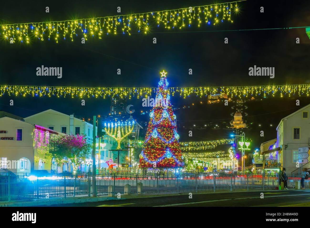 Haifa, Israel - December 01, 2021: The Holiday of Holidays scene in the ...