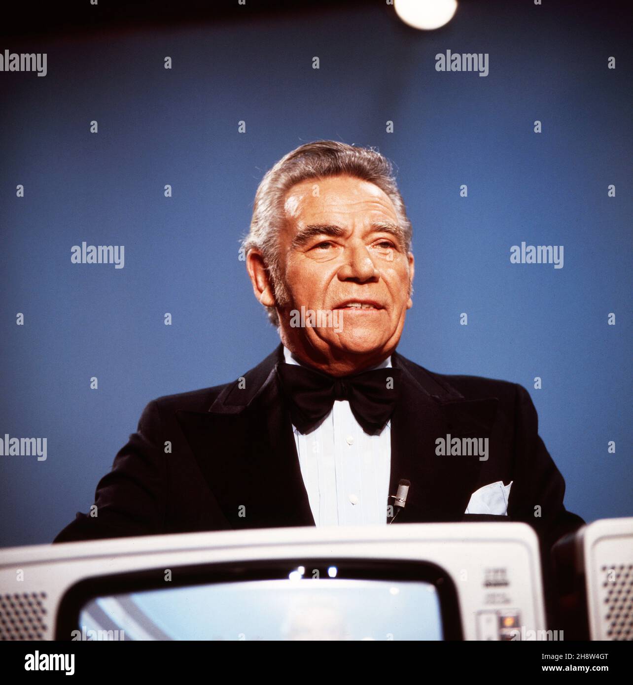 Peter Frankenfeld in seiner Show "Musik ist Trumpf", Deutschland 1978 ...