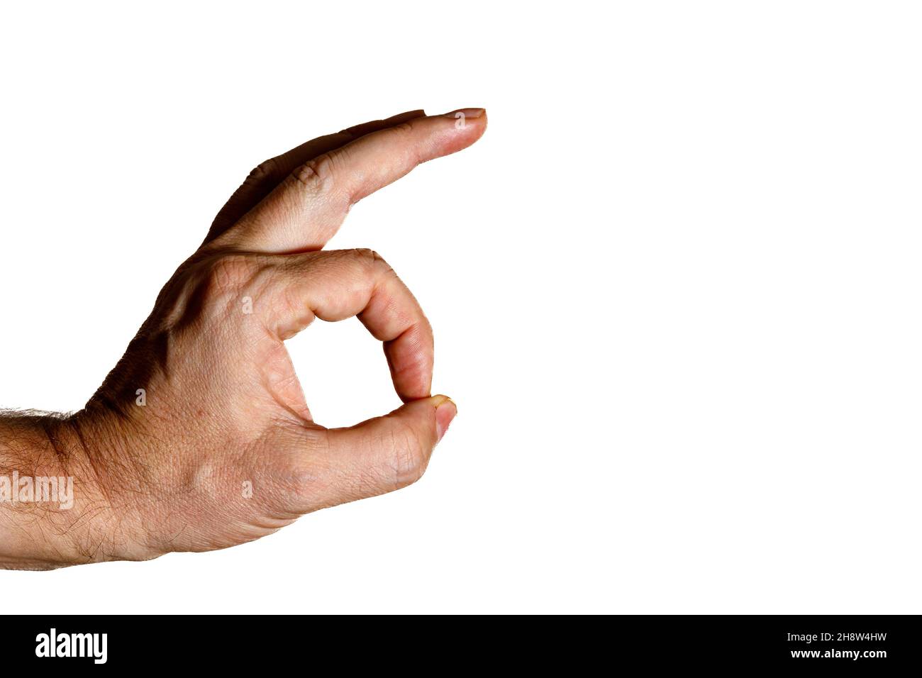 A hand with a gesture Stock Photo - Alamy