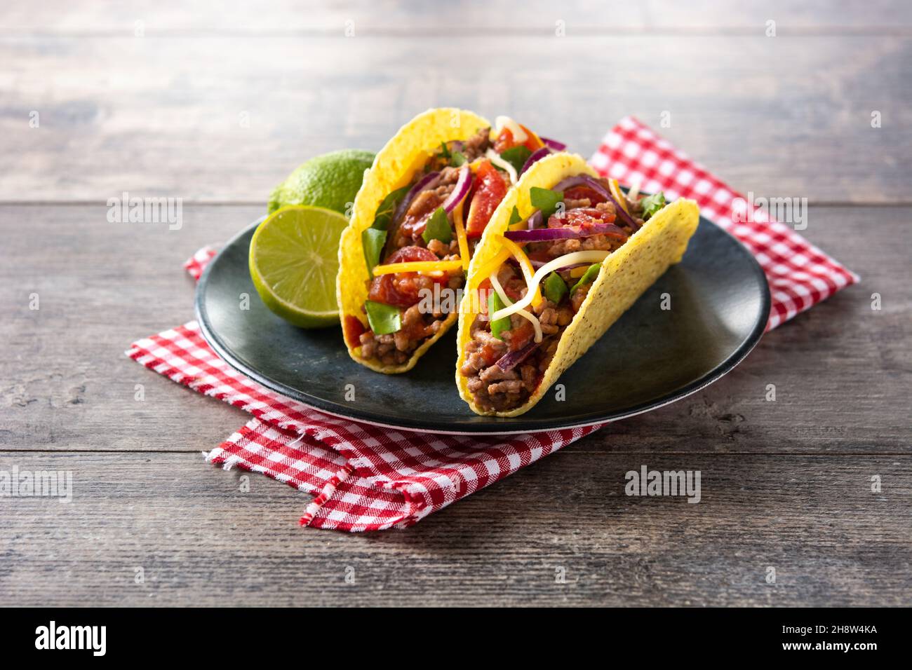 Traditional mexican food tacos meat hi-res stock photography and images ...