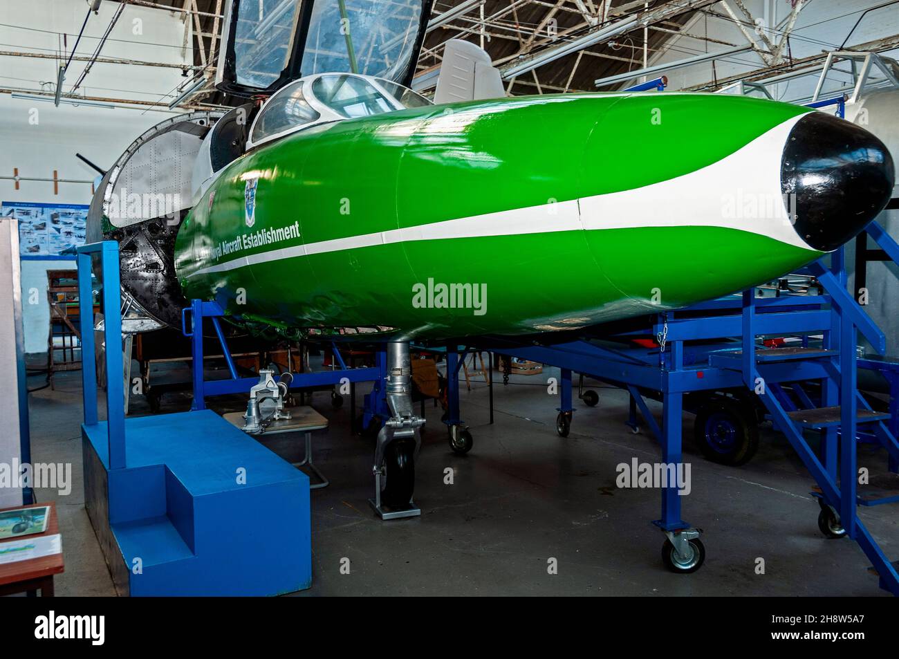 The cockpit and front fuselage of the Hawker Hunter T.MK.53, G-9-430 ...