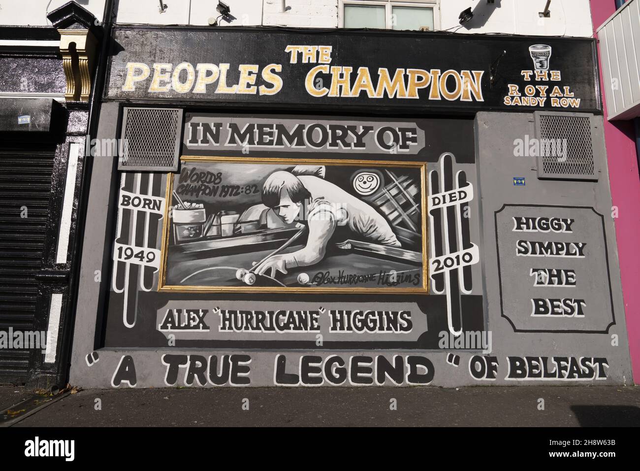 BELFAST, UNITED KINGDOM - Nov 02, 2021: A street art mural dedicated to ...