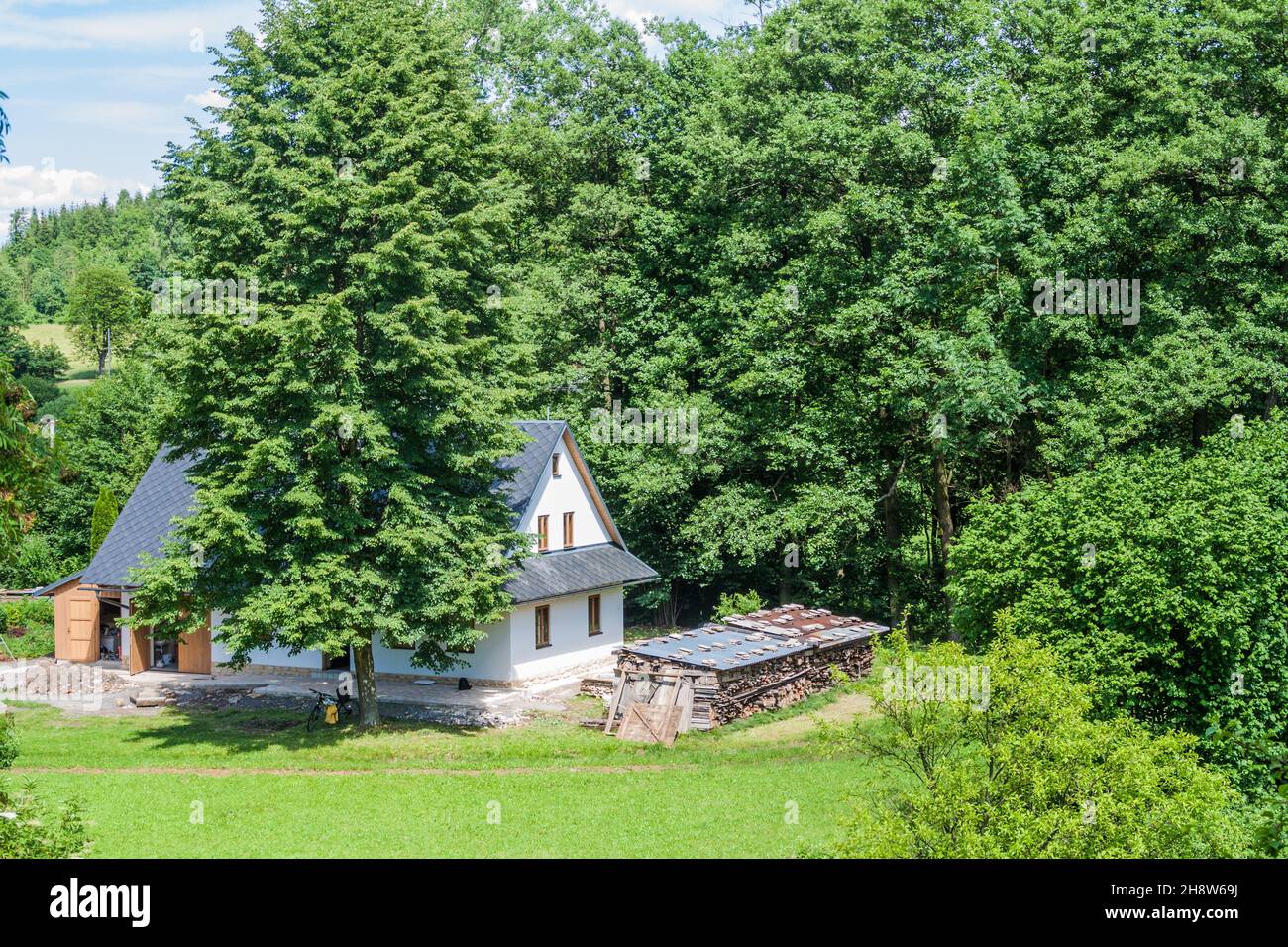 Typical house czech countryside hi-res stock photography and images - Alamy