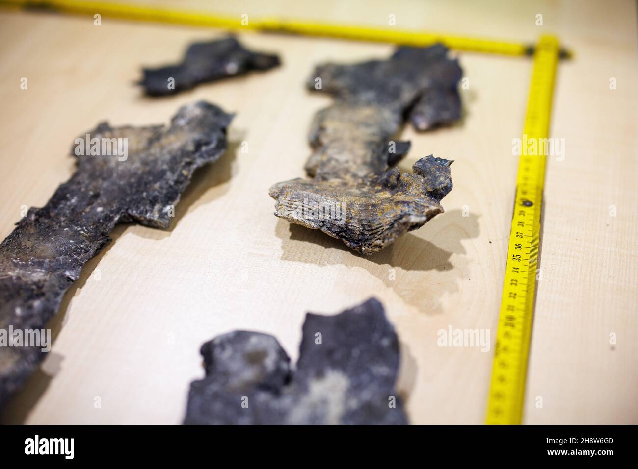 Munich, Germany. 02nd Dec, 2021. Remains of the casing of a World War ...