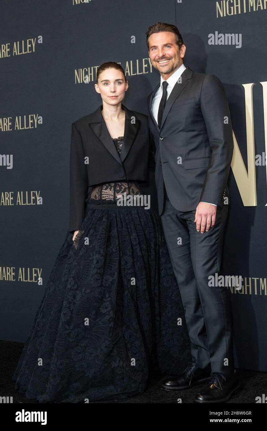 New York, NY - December 1, 2021: Rooney Mara and Bradley Cooper attends ...
