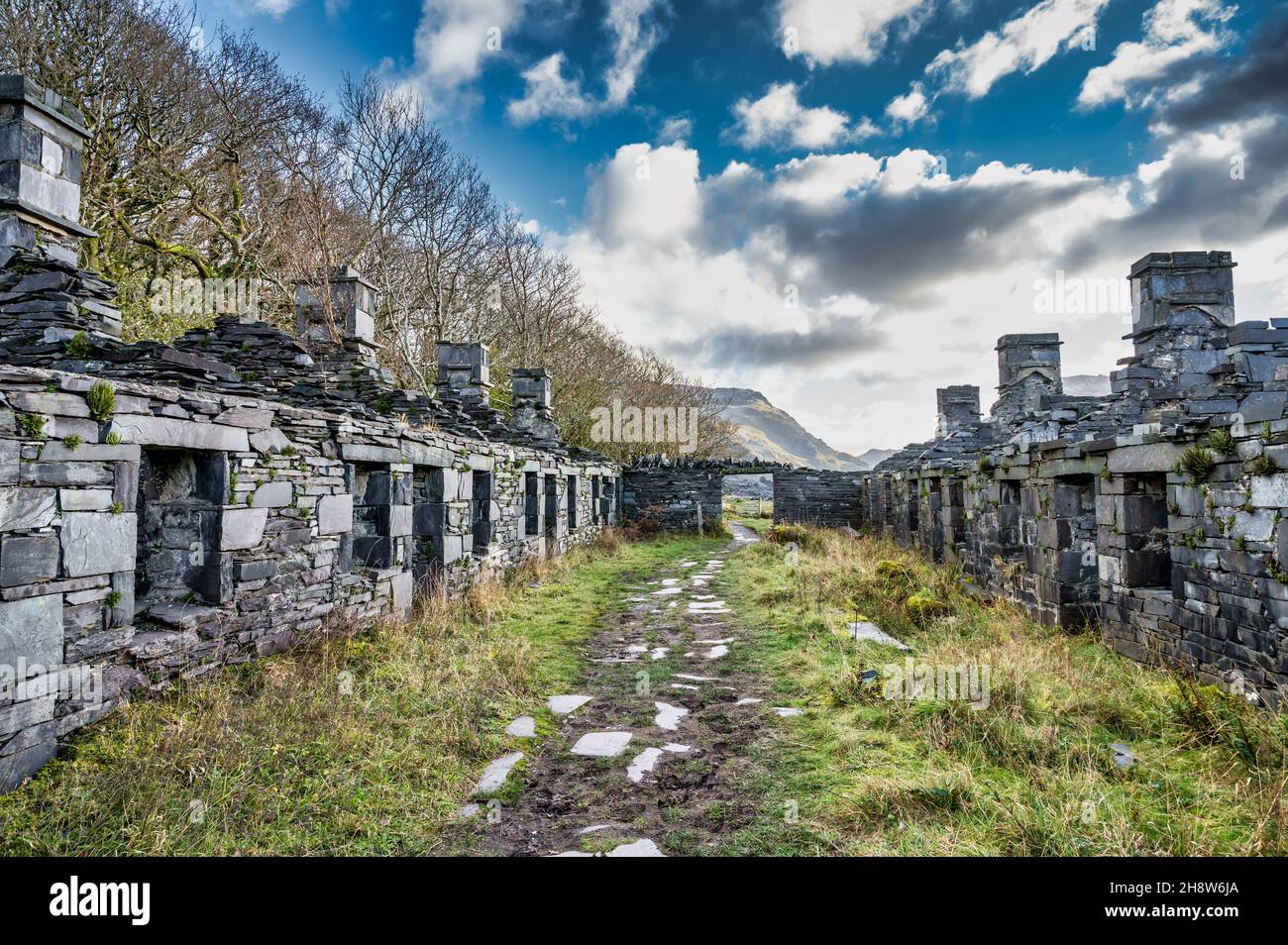 These are what used to be the miners cottages at the abandoned Dinorwic ...