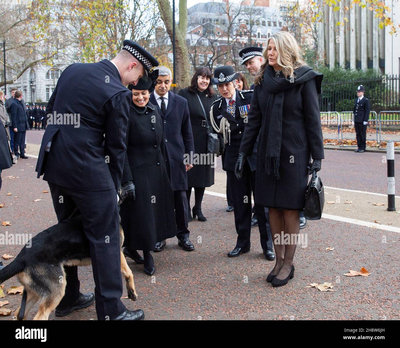 Home Secretary Priti Patel Mayor of London Sadiq Khan and Metropolitan ...