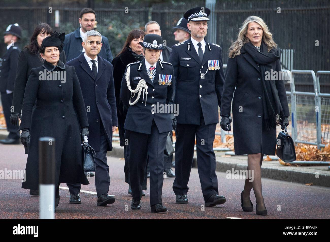 Home Secretary Priti Patel Mayor of London Sadiq Khan and Metropolitan ...