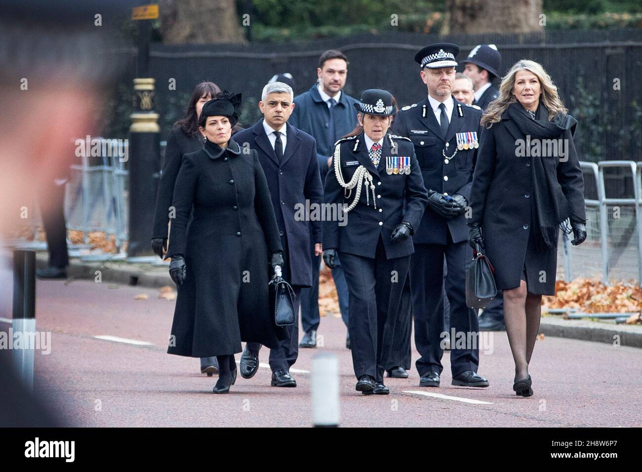 Home Secretary Priti Patel Mayor of London Sadiq Khan and Metropolitan ...
