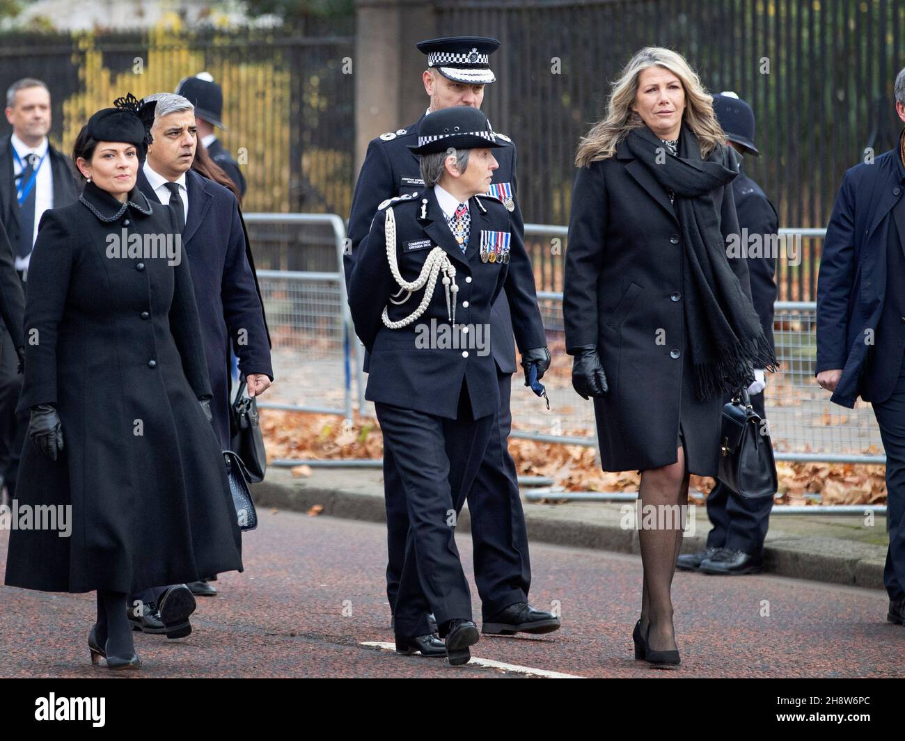 Home Secretary Priti Patel Mayor of London Sadiq Khan and Metropolitan ...