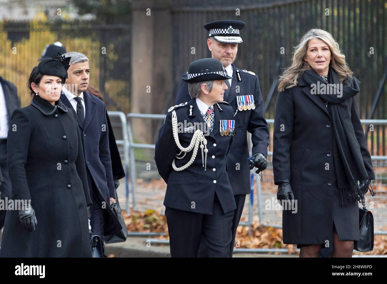 Home Secretary Priti Patel Mayor of London Sadiq Khan and Metropolitan ...