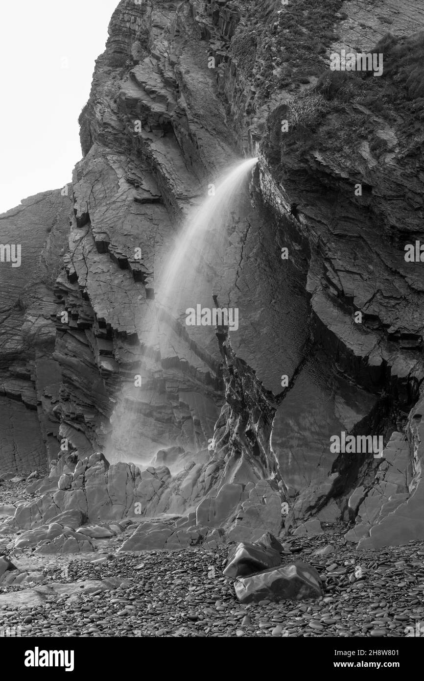 Strata on beach Black and White Stock Photos & Images - Alamy