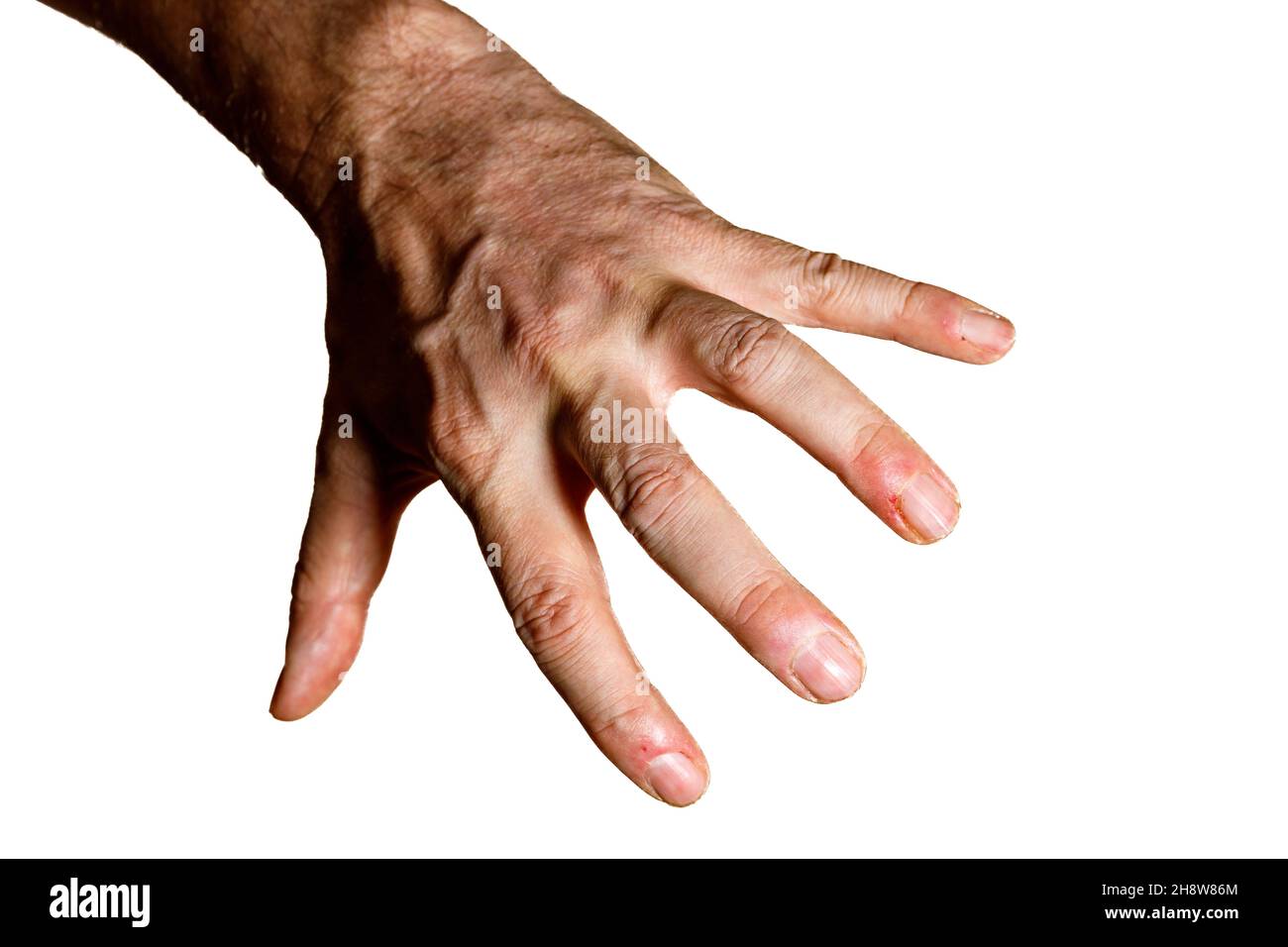 Hand gesture counting four Cut Out Stock Images & Pictures - Alamy