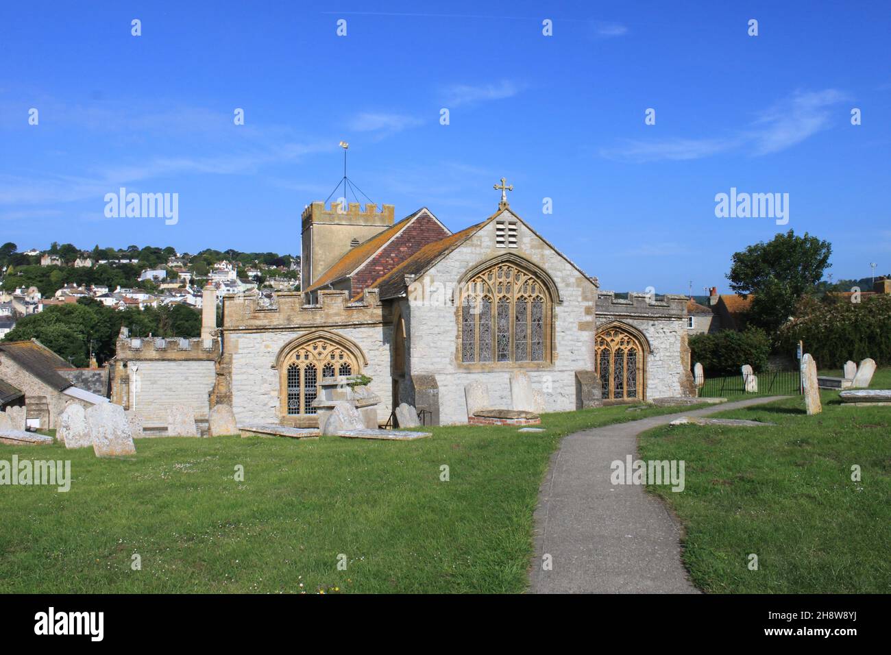 St Michael the Archangel church. Lyme Regis. The England south west ...
