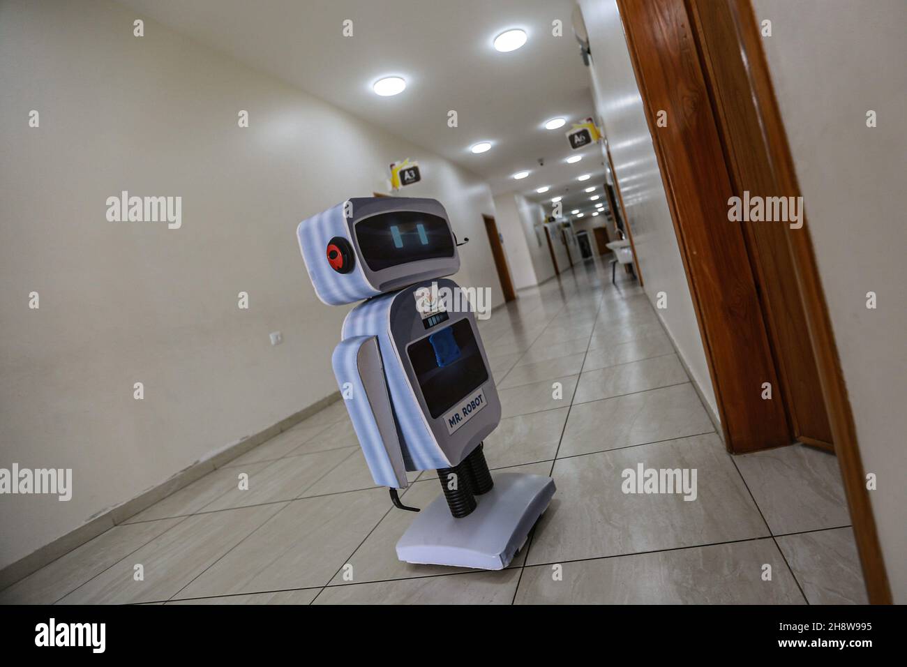 Gaza City, Palestinian Territories. 02nd Dec, 2021. A home-made talking ...