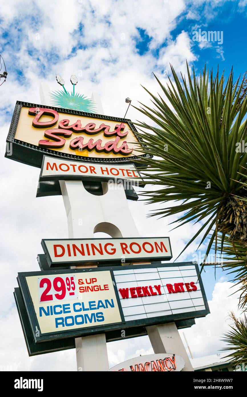 sign of desert sands motor hotel on the famous Route 66 central avenue ...