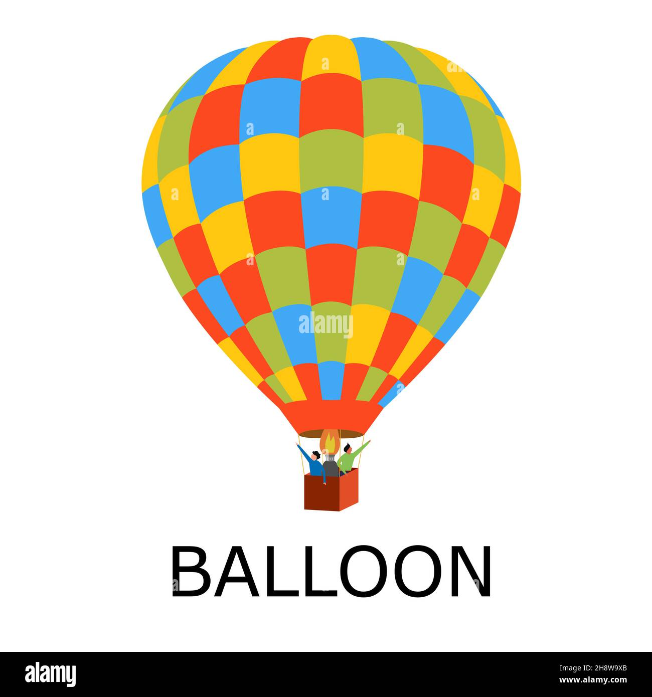 Hot Air Balloon. Vector illustration Stock Vector Image & Art - Alamy