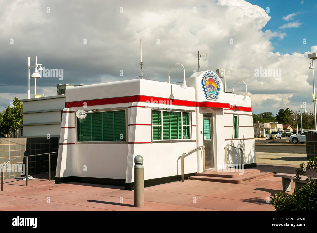 iconic Route 66 Albuquerque Art Deco police station New Mexico Stock ...