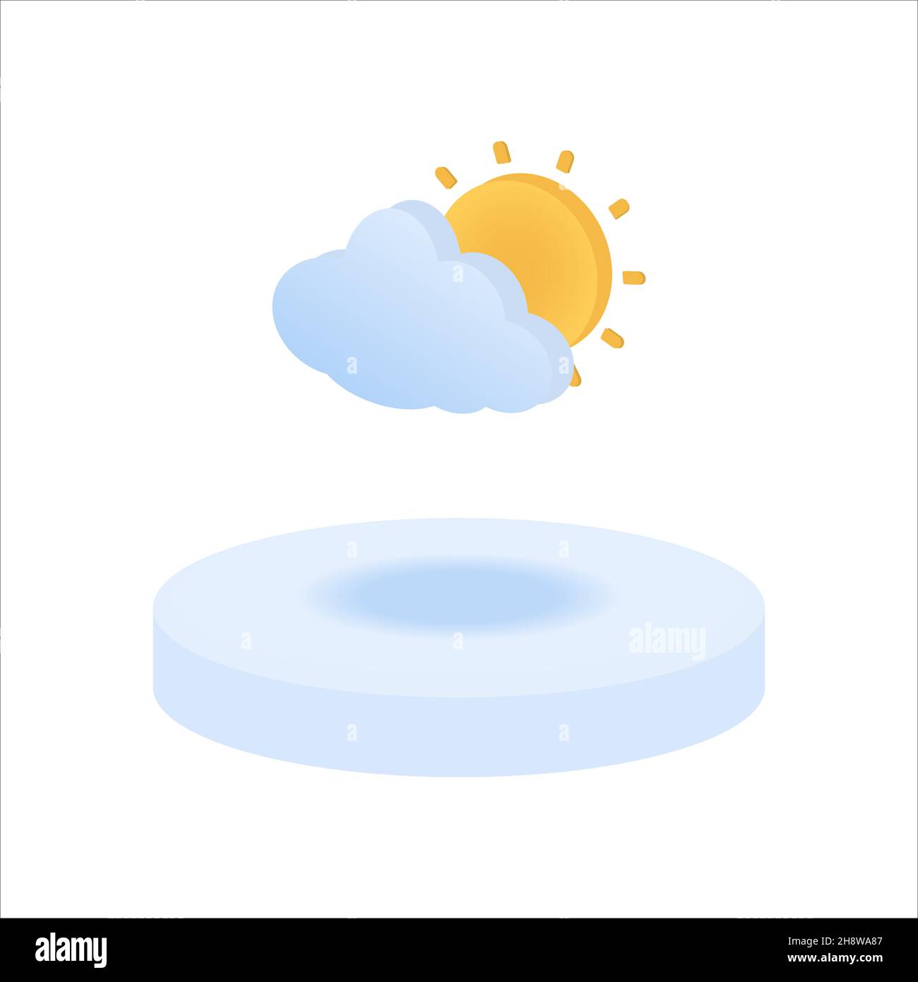 vector weather forecast icon with bright background Stock Vector Image ...