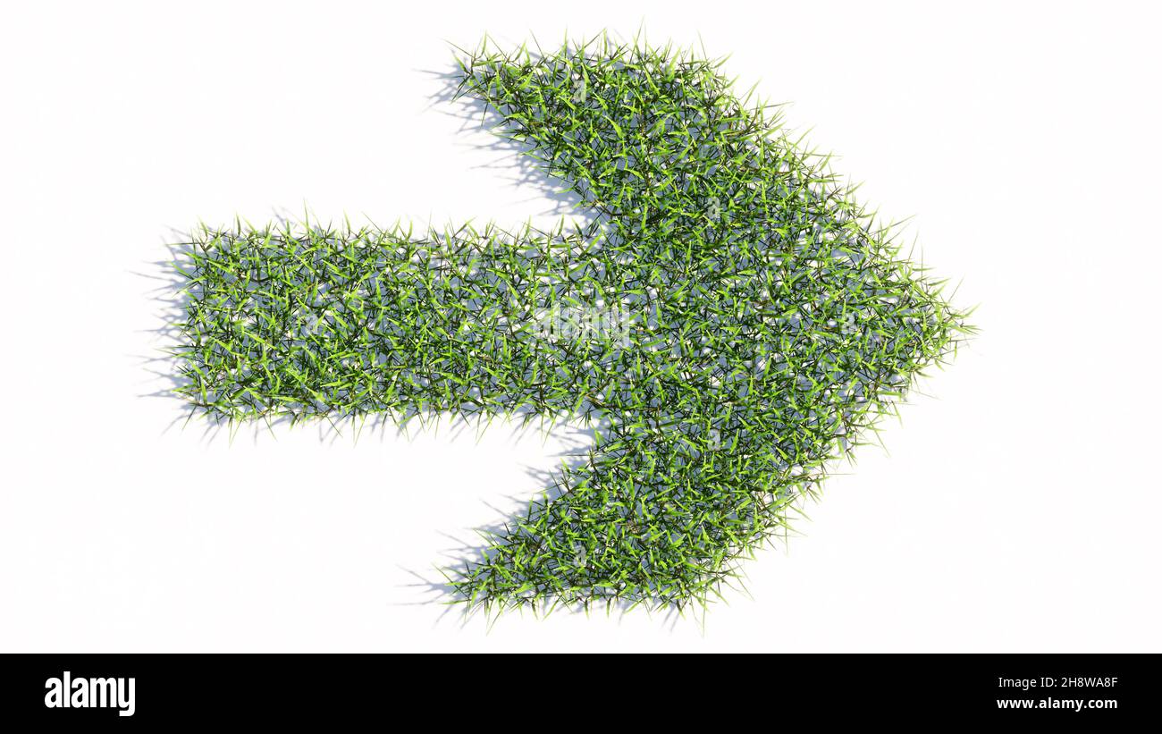 Concept or conceptual green summer lawn grass symbol shape isolated ...