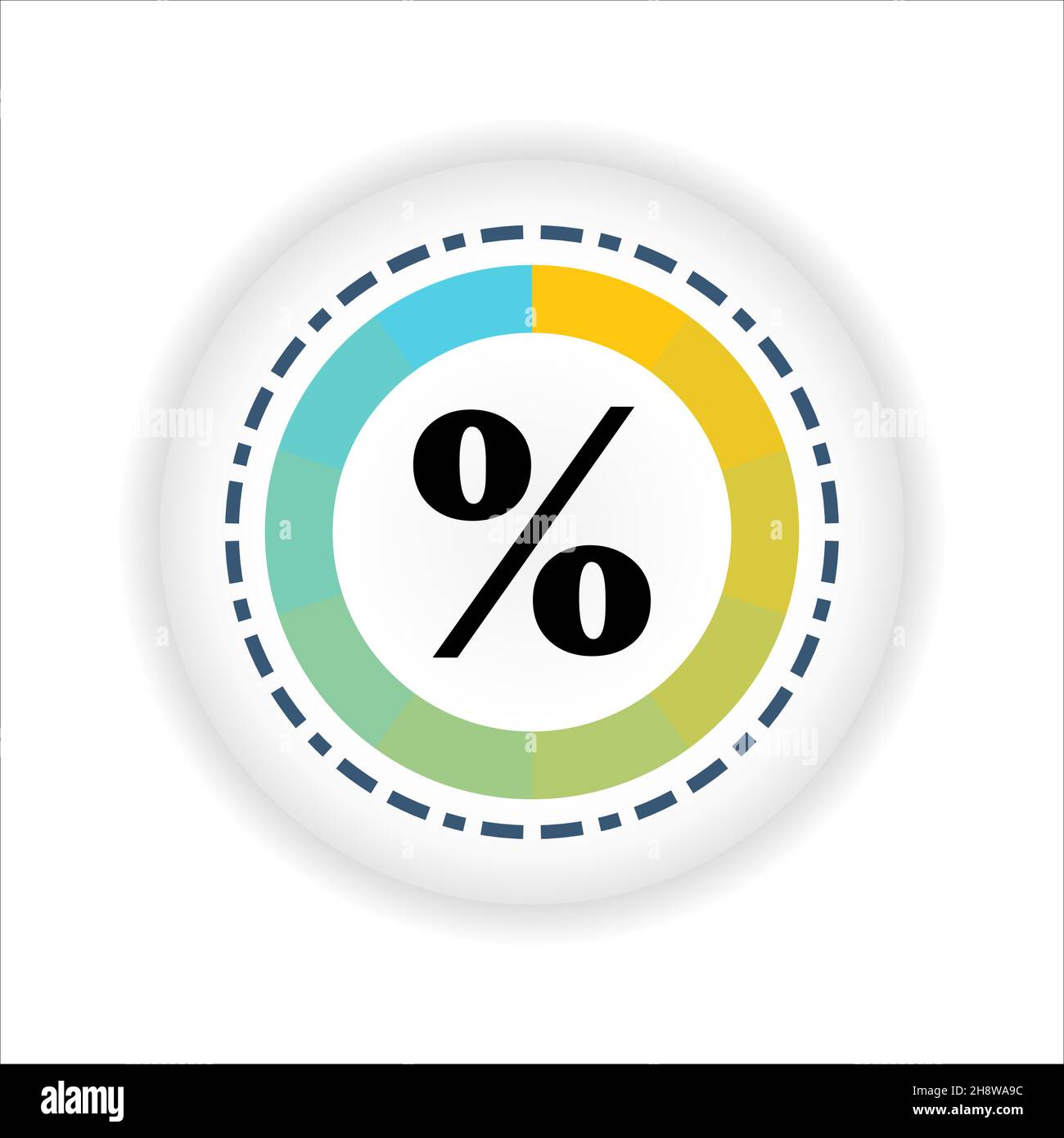 Illustration of percent indicators isolated on white background, vector ...
