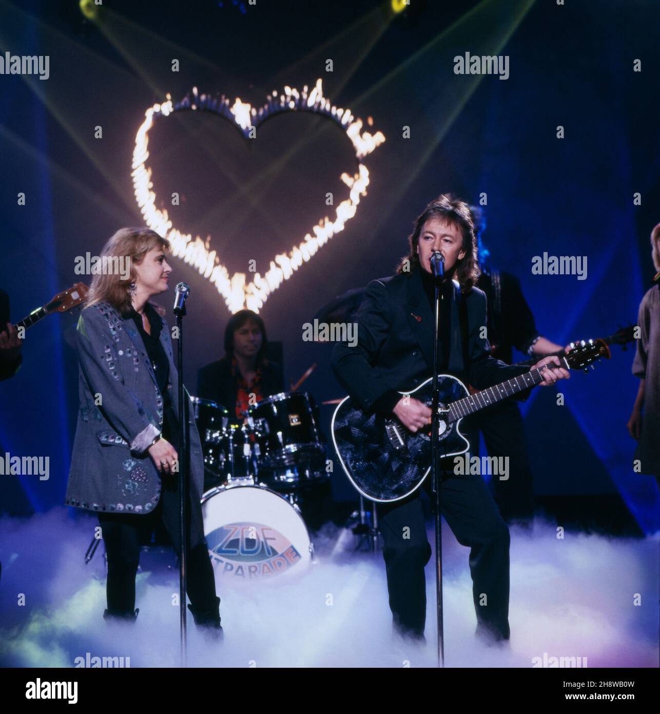 Suzi Quatro, amerikanische Sängerin und Musikerin beim gemeinsamen ...