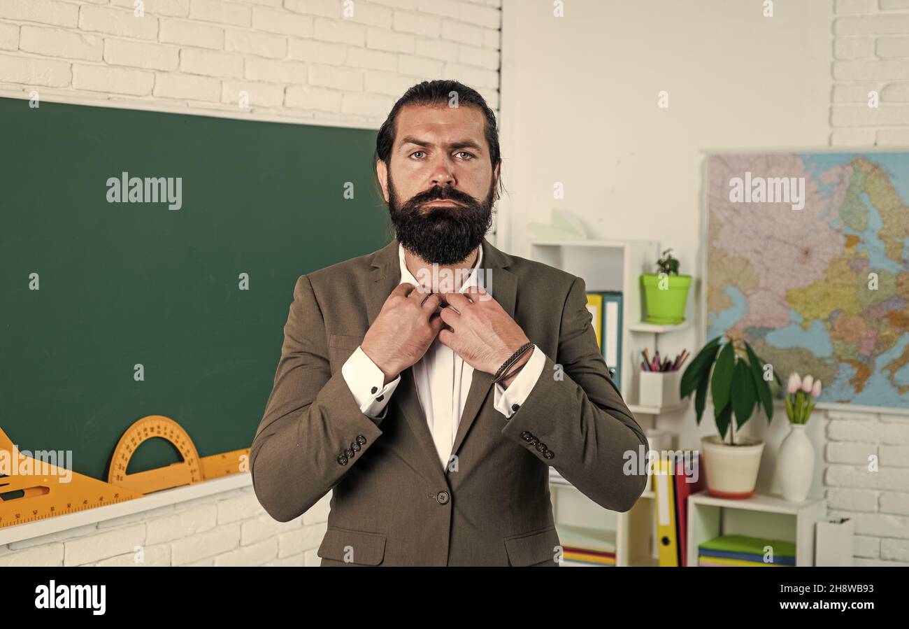 morning grooming. process of studying. informal education. male student ...