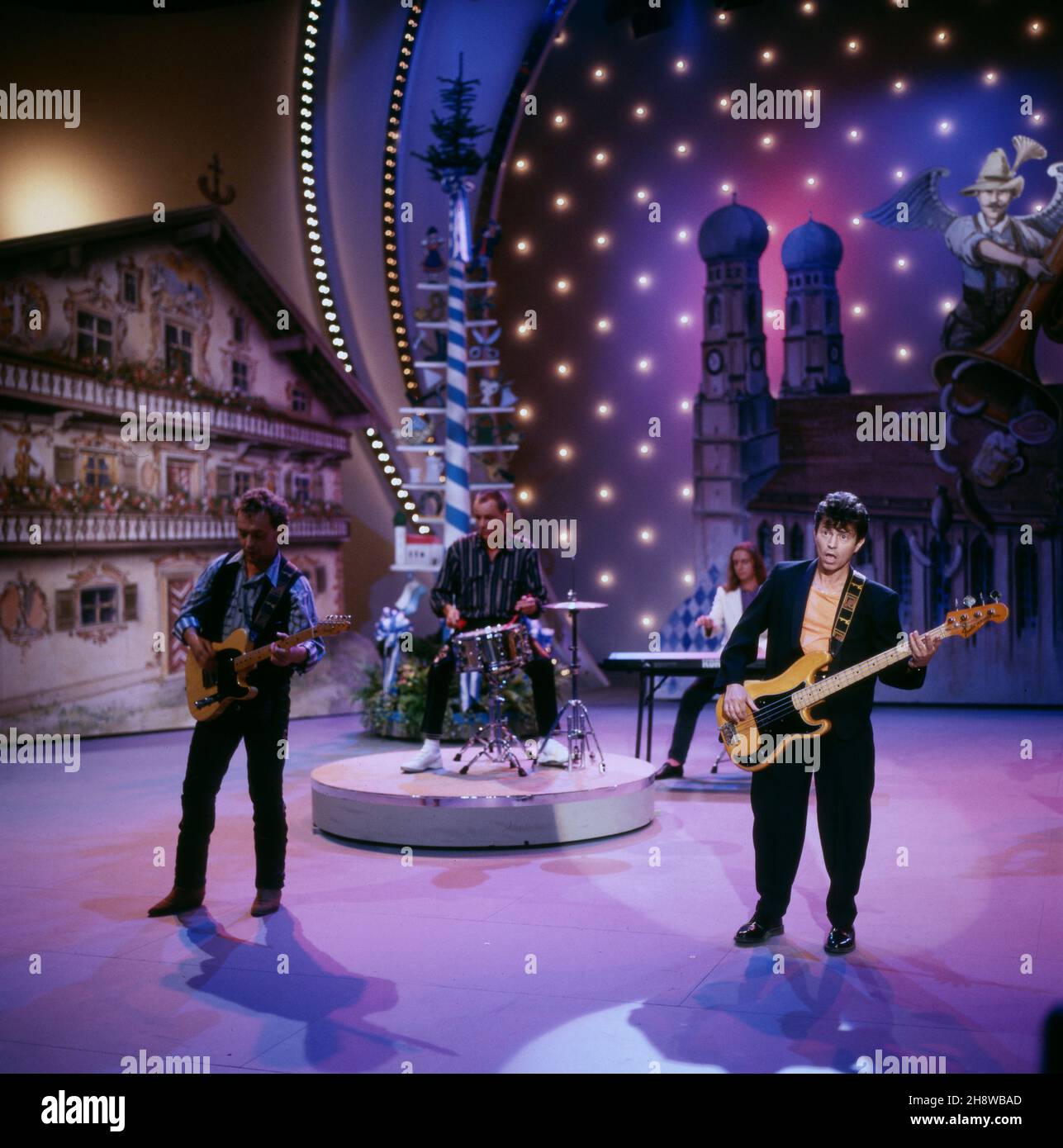 Spider Murphy Gang, Münchner Rock 'n' Roll Band, TV Auftritt vor einer ...