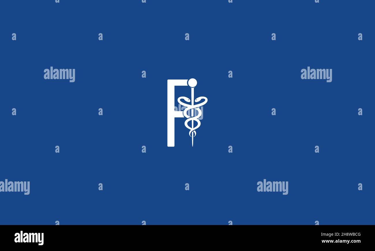 Initial Letter F incorporated with Caduceus Medical Logo Design Stock ...