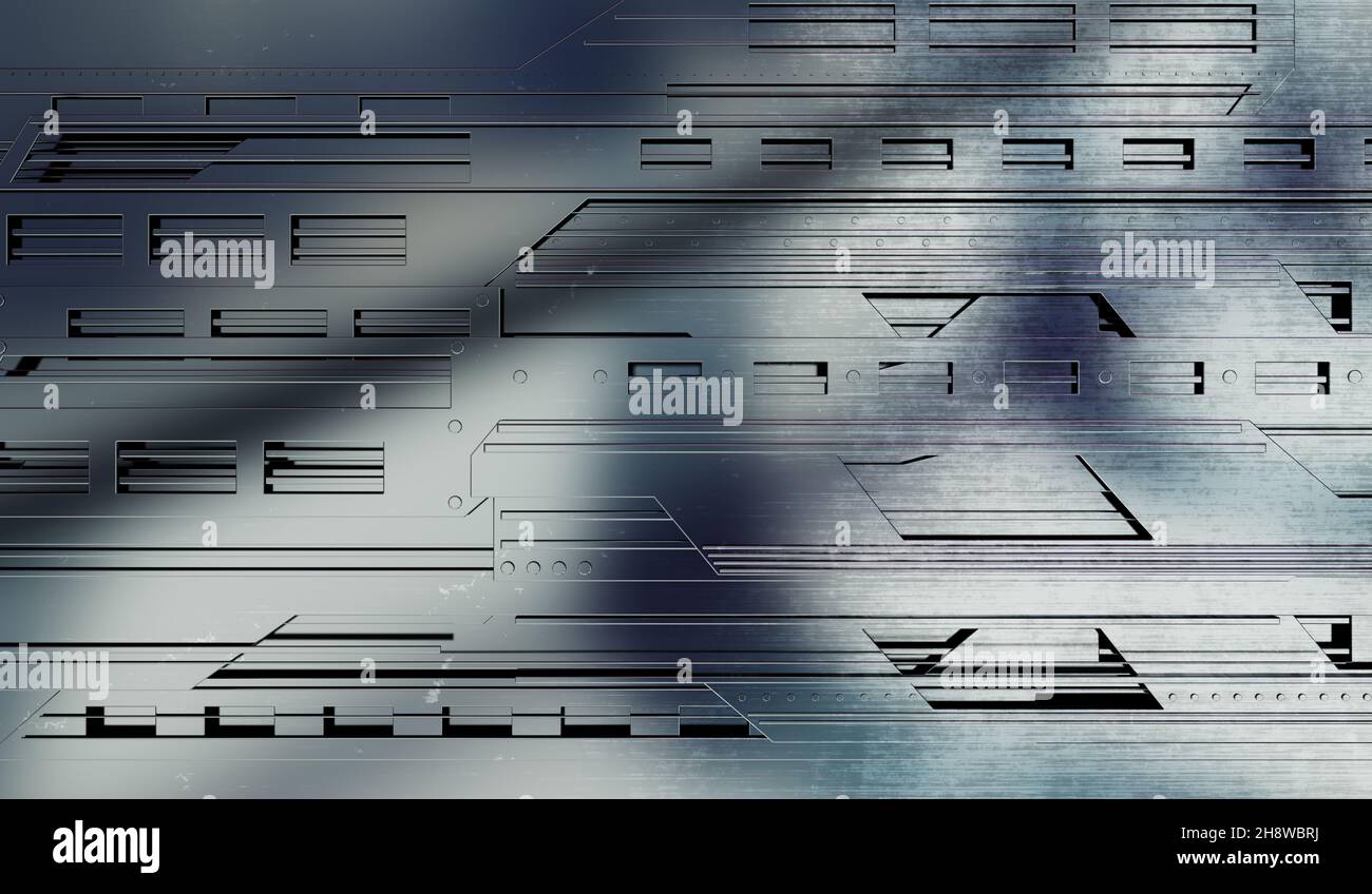 3d abstract technology background from metal parts. 3d rendering Stock ...