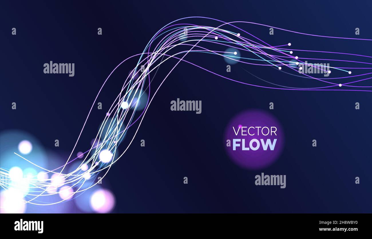 Futuristic wave, Futuristic data stream vector background. Data vortex ...