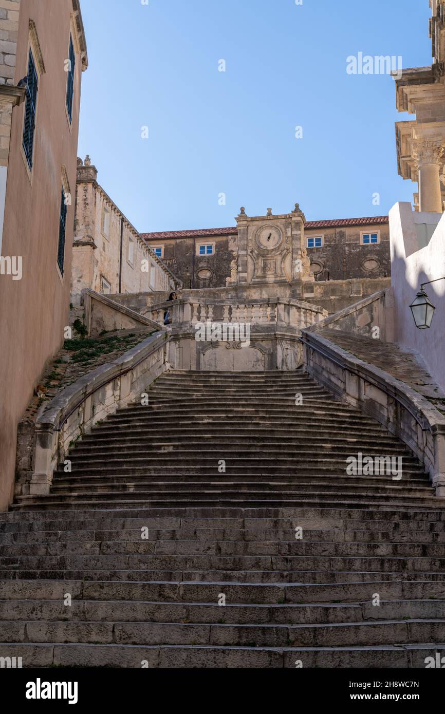 Dubrovnik, Croatia - 21 November, 2021: view of the famous Jesuit ...
