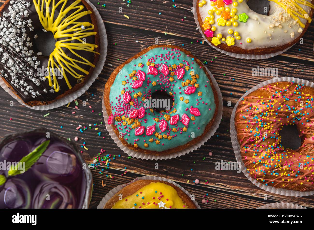Delicious donuts different flavors hi-res stock photography and images ...