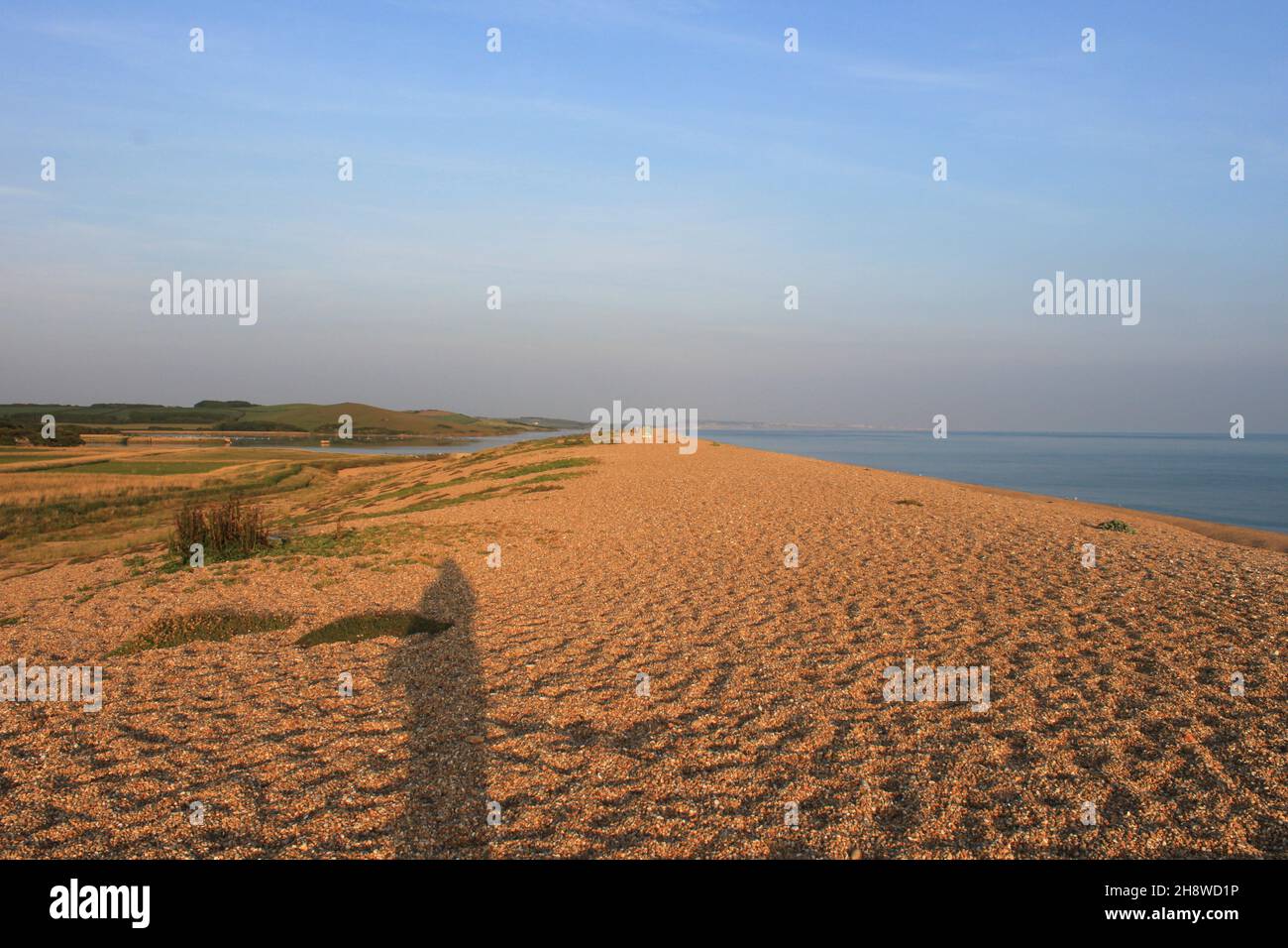 Chesil Beach. The England south west coast path. Jurassic Coast. Dorset ...