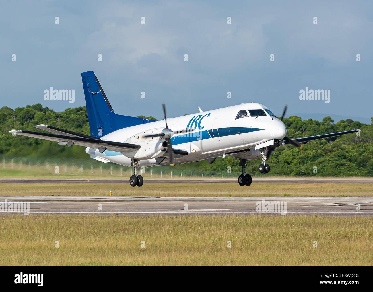 MATANZAS, CUBA - Oct 21, 2021: The IBC Airways in the airport of ...