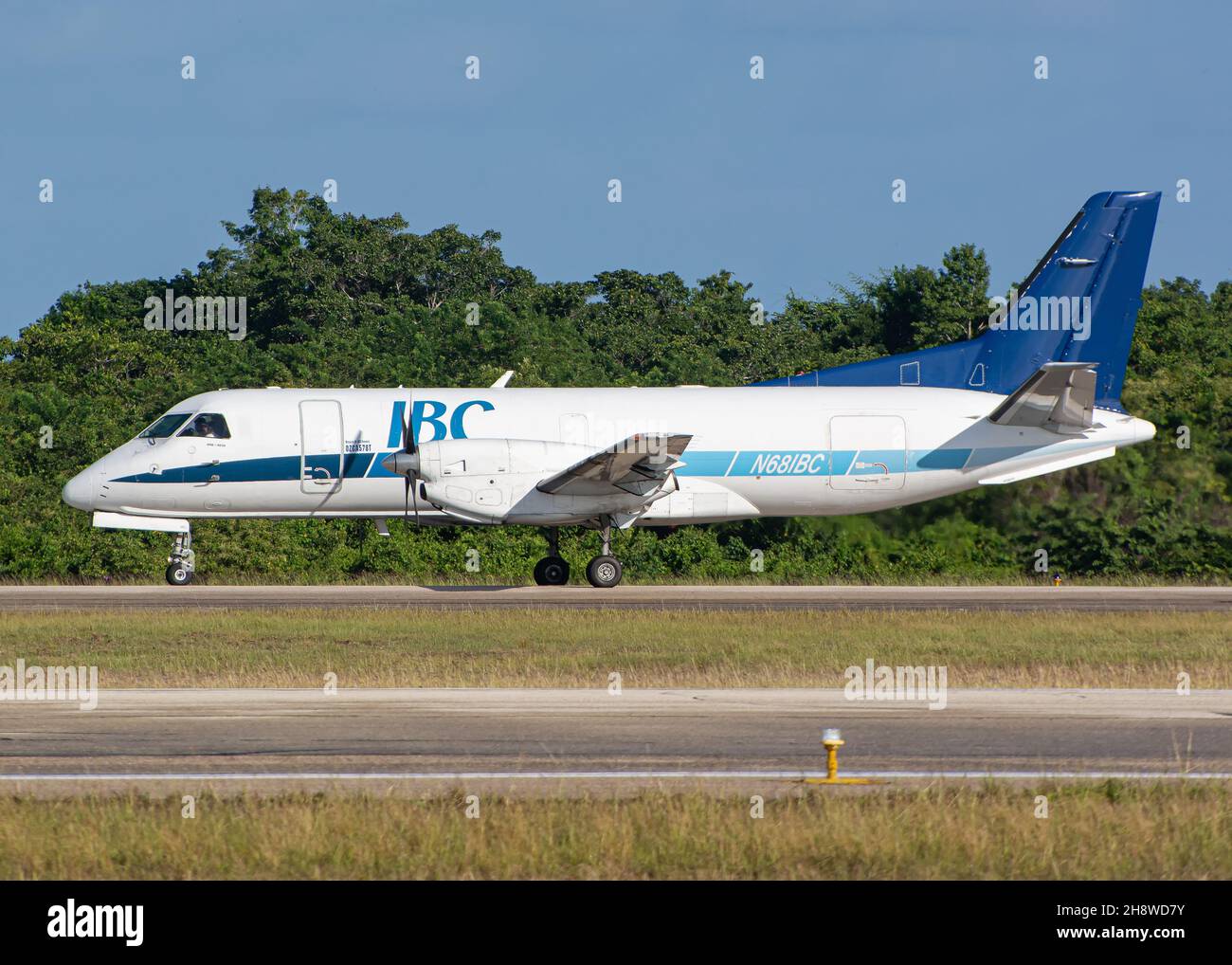 MATANZAS, CUBA - Oct 20, 2021: The IBC Airways in the airport of ...