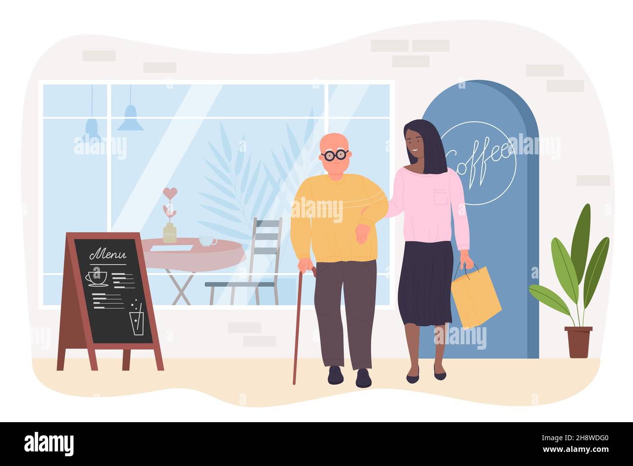 Geriatric care and senior care Cut Out Stock Images & Pictures - Alamy