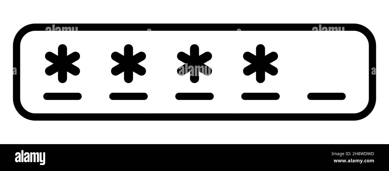 Password icon. Login icon. Vector illustration. Web icon. Cyber ...