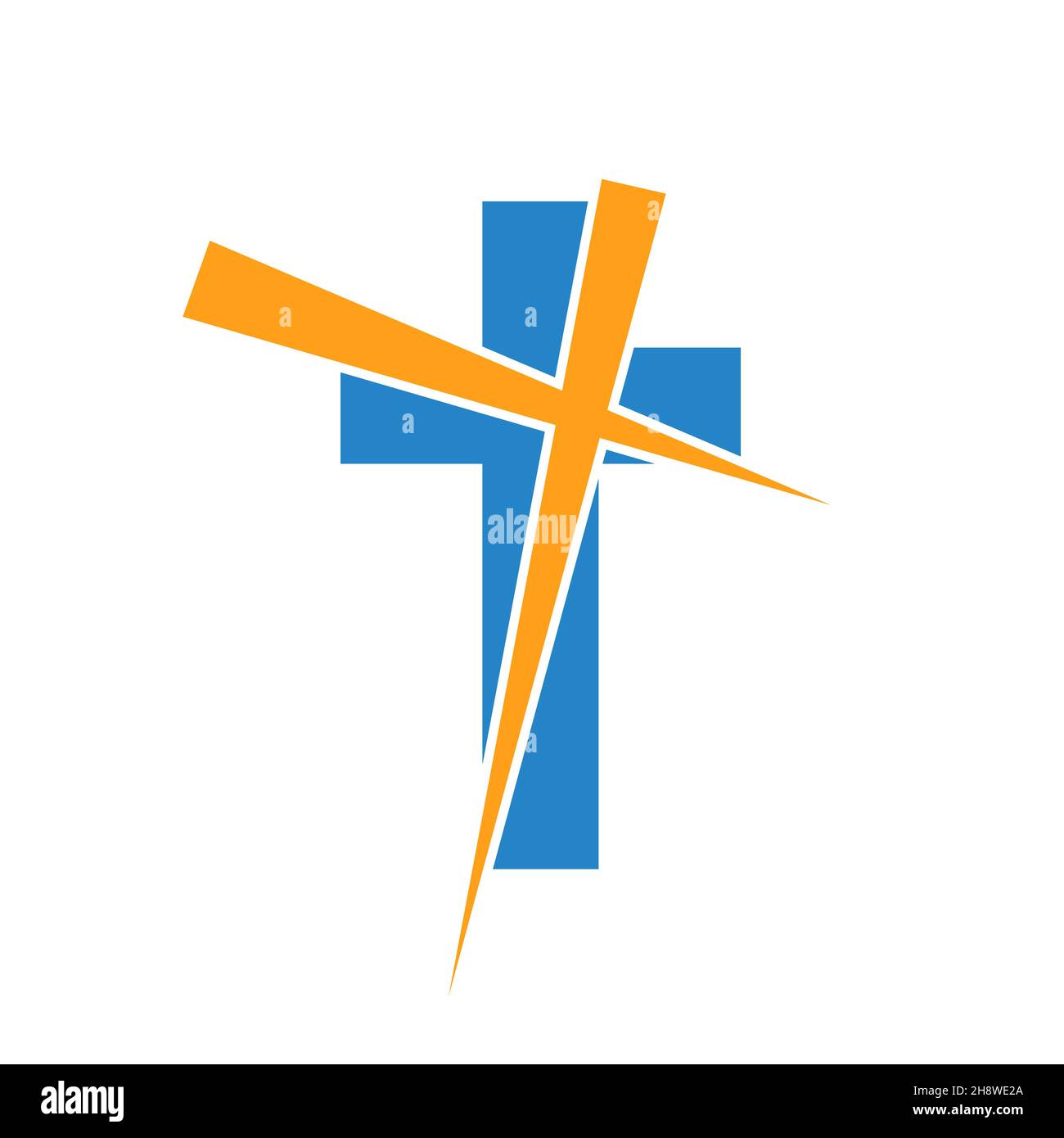Religion cross symbol. Abstract christian icon. Vector illustration ...