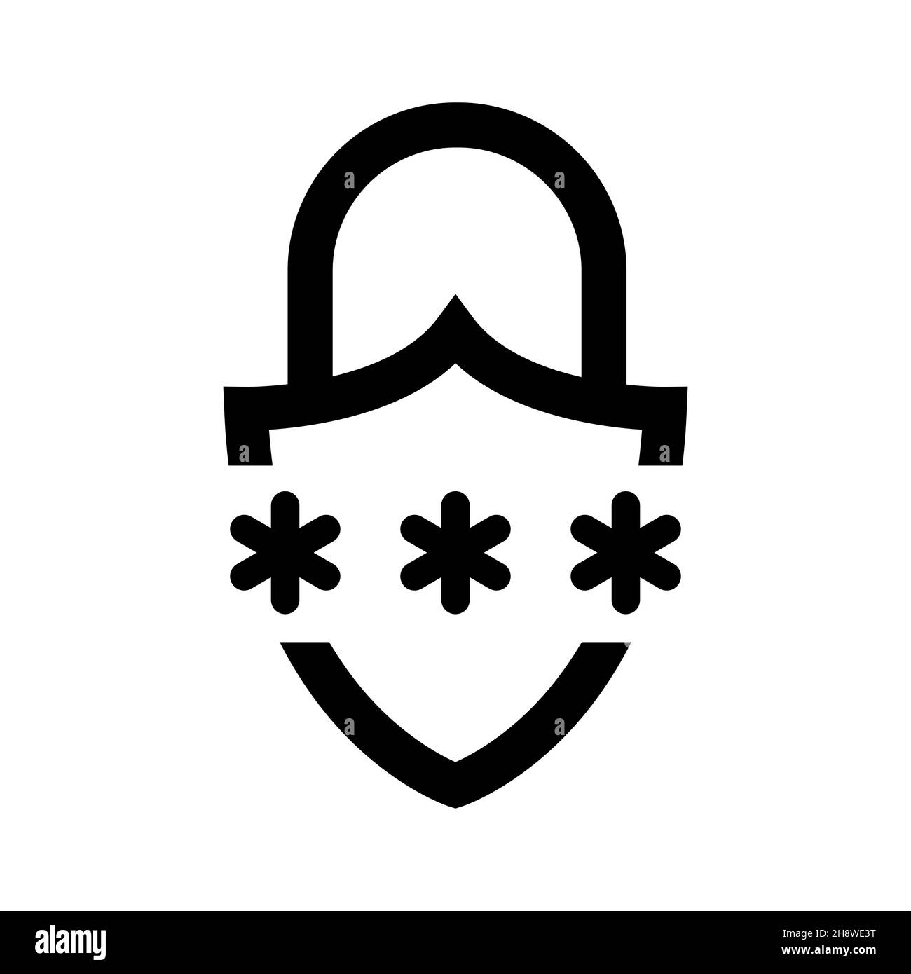 Security shield icon. Shield with lock and stars. Vector illustration ...