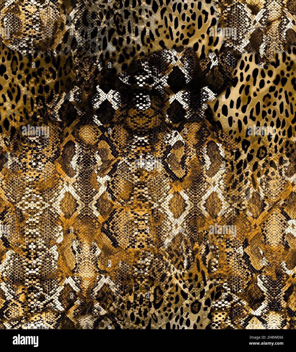 Seamless pattern made of abstract elements and shapes. Animal skin ...