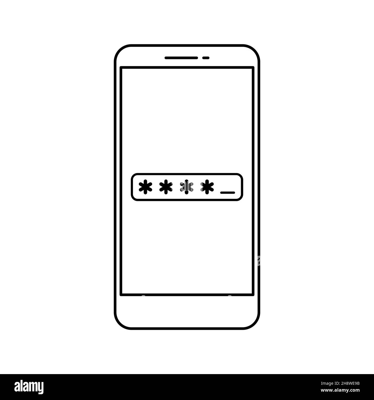 Security phone icon. Phone password icon. Vector illustration ...