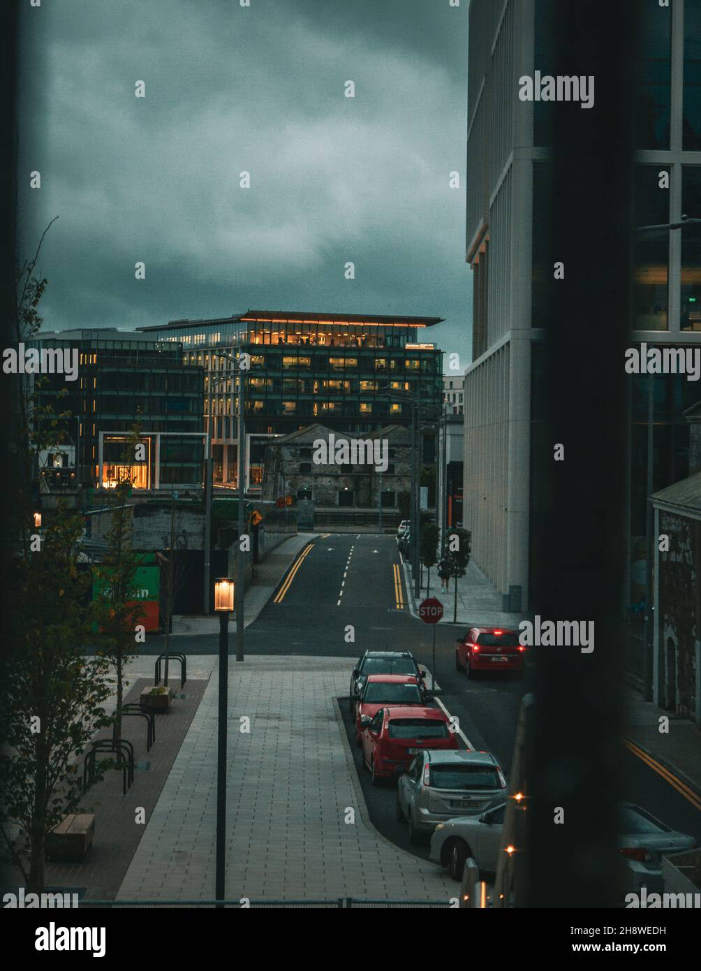 Malwarebytes office building under a gloomy sky with gray clouds in ...