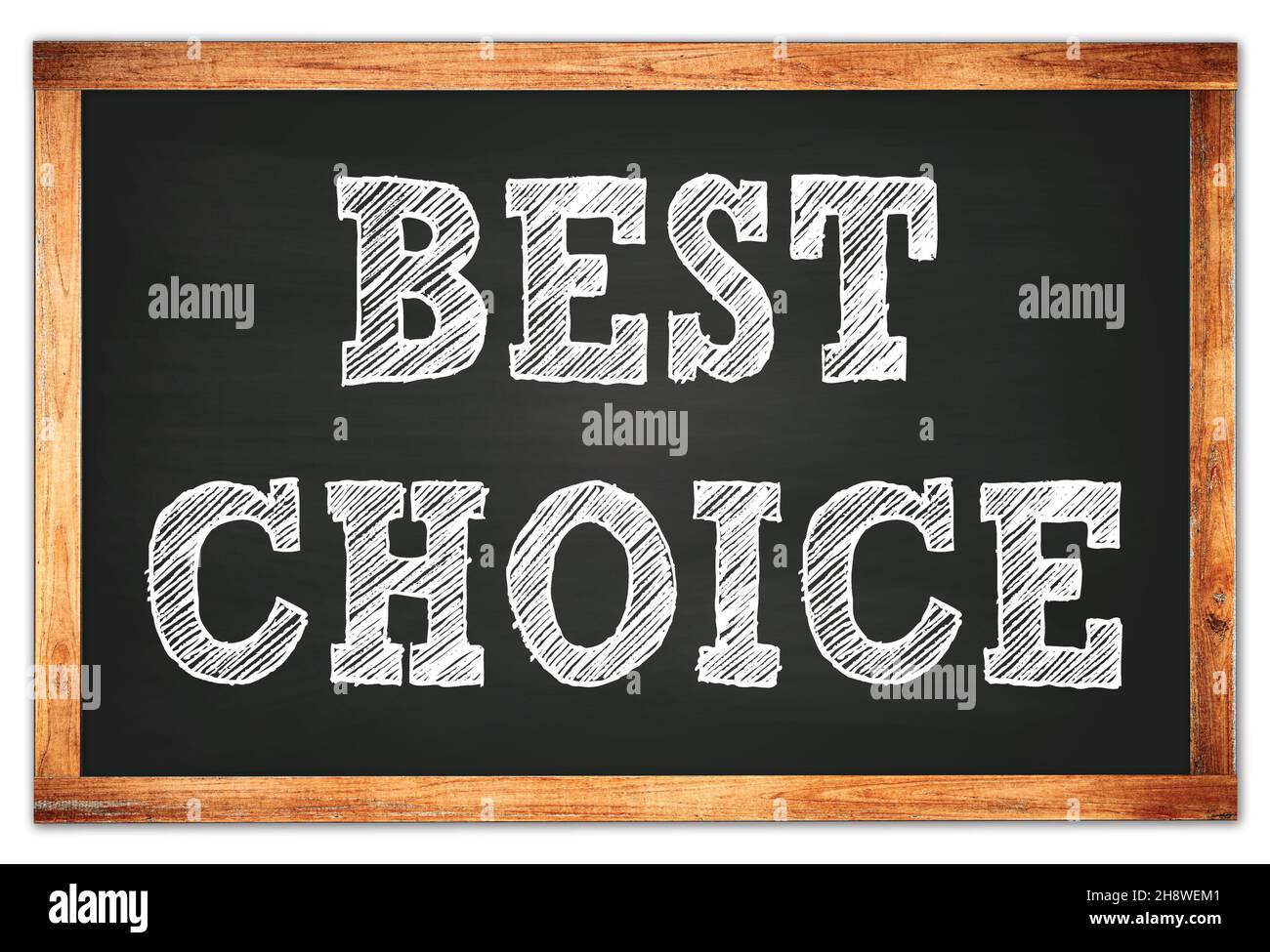 BEST CHOICE written on black wooden frame school blackboard Stock Photo ...